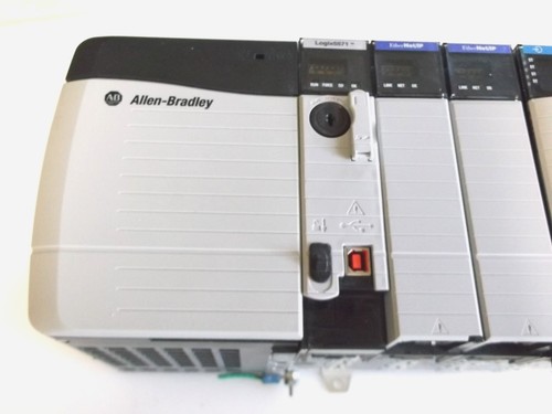Allen Bradley ControlLogix 7 Slot Rack 5571 L71 CPU, Enet, 32 In/Output ...