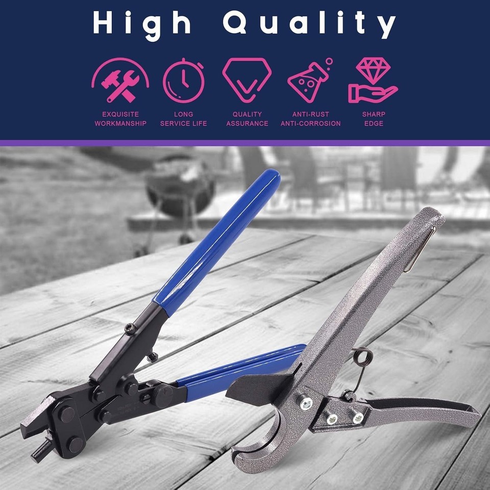 4Pcs PEX Ring Removal Tool Kit, PEX-1210C Crimp Ring Removal Tool and ...