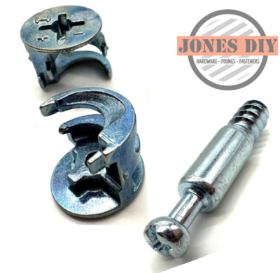 15MM CAM LOCK & 34MM DOWEL SCREW | LOCKING NUT FLAT PACK IKEA FURNITURE ...