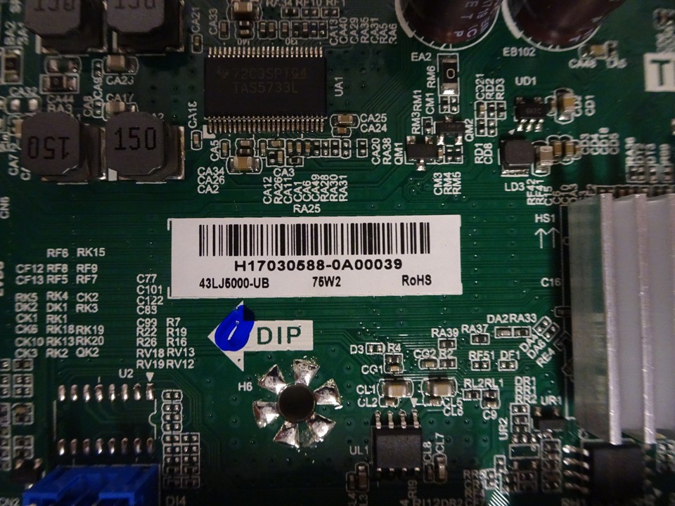 LG 43LJ5000-UB Main Board (TP.MS3553.PB765) H17030588 | eBay