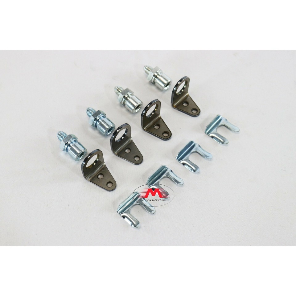 Brake line Bulkhead Hard/Flex Line Bolt on Bracket/Clips Only (4 Pack ...