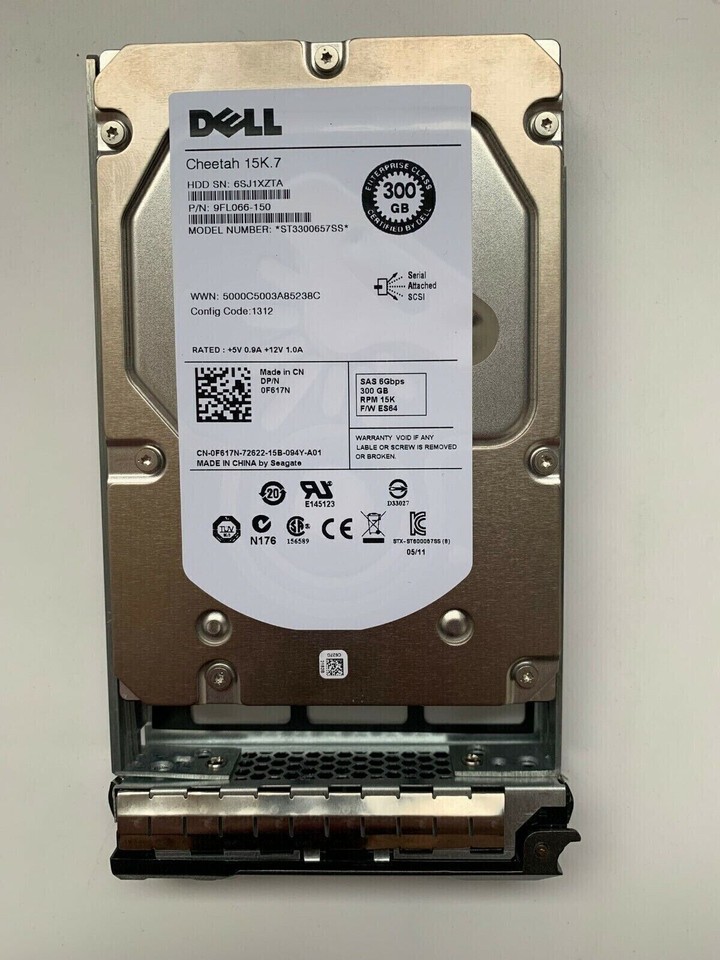 NEW Dell F617N 0F617N ST3300657SS 300GB 15K 6G 3.5 SAS HDD HARD DRIVE ...