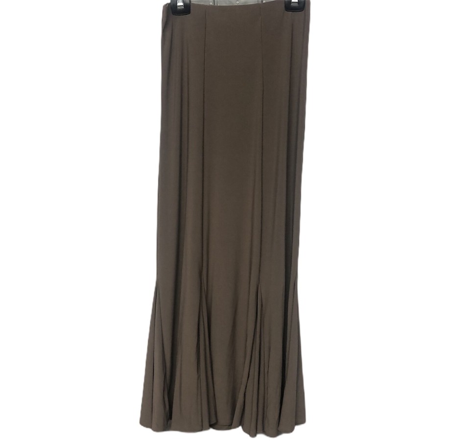 New Ladies Mermaid Flared Stretch Long Maxi Skirt Gypsy Muslim 12 14 16 ...