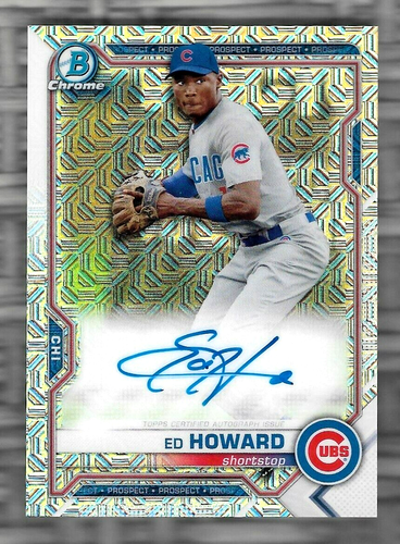 ED HOWARD 2021 TOPPS BOWMAN CHROME MOJO ROOKIE RC AUTOGRAPH AUTO #BMA ...