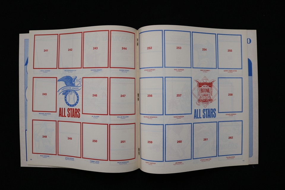 1981 TOPPS BASEBALL STICKERS COMPLETE SET 1-262 W/FOILS AND ALBUM - NM ...