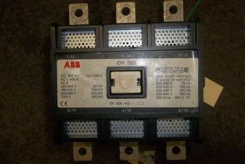 ABB EH260 300 AMP 600 VOLT CONTACTOR | eBay