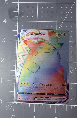 Pokemon Card - Pikachu VMAX (Secret) Vivid Voltage 188/185 Rainbow Rare ...