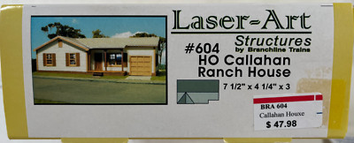 HO Scale Branchline Trains 604 Callahan Ranch House Building Kit - NEW ...