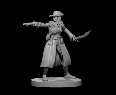 Pirate Female Commoner NPC 28mm Scale DND D&D Tabletop Mini | eBay