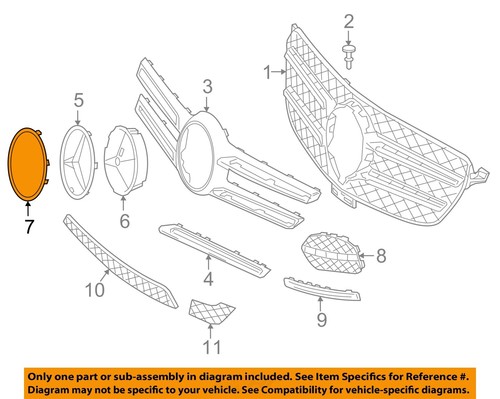 MERCEDES OEM 16-18 GLC300 Front Bumper-Emblem badge name plate Plate ...