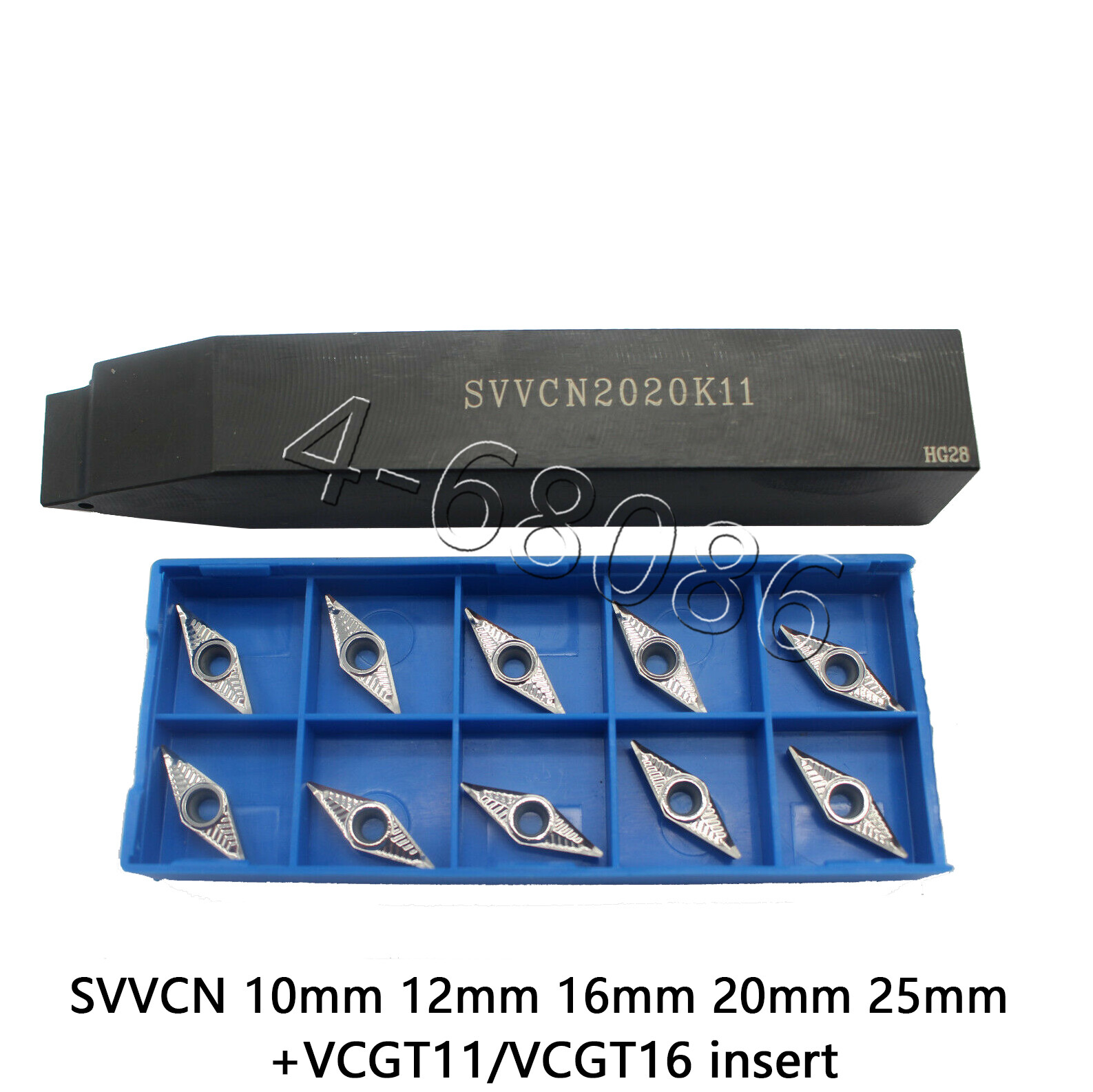 Aluminum inserts VCGT110304-AK+ SVVCN2525M11 25x150mm Lathe Turn Tool ...