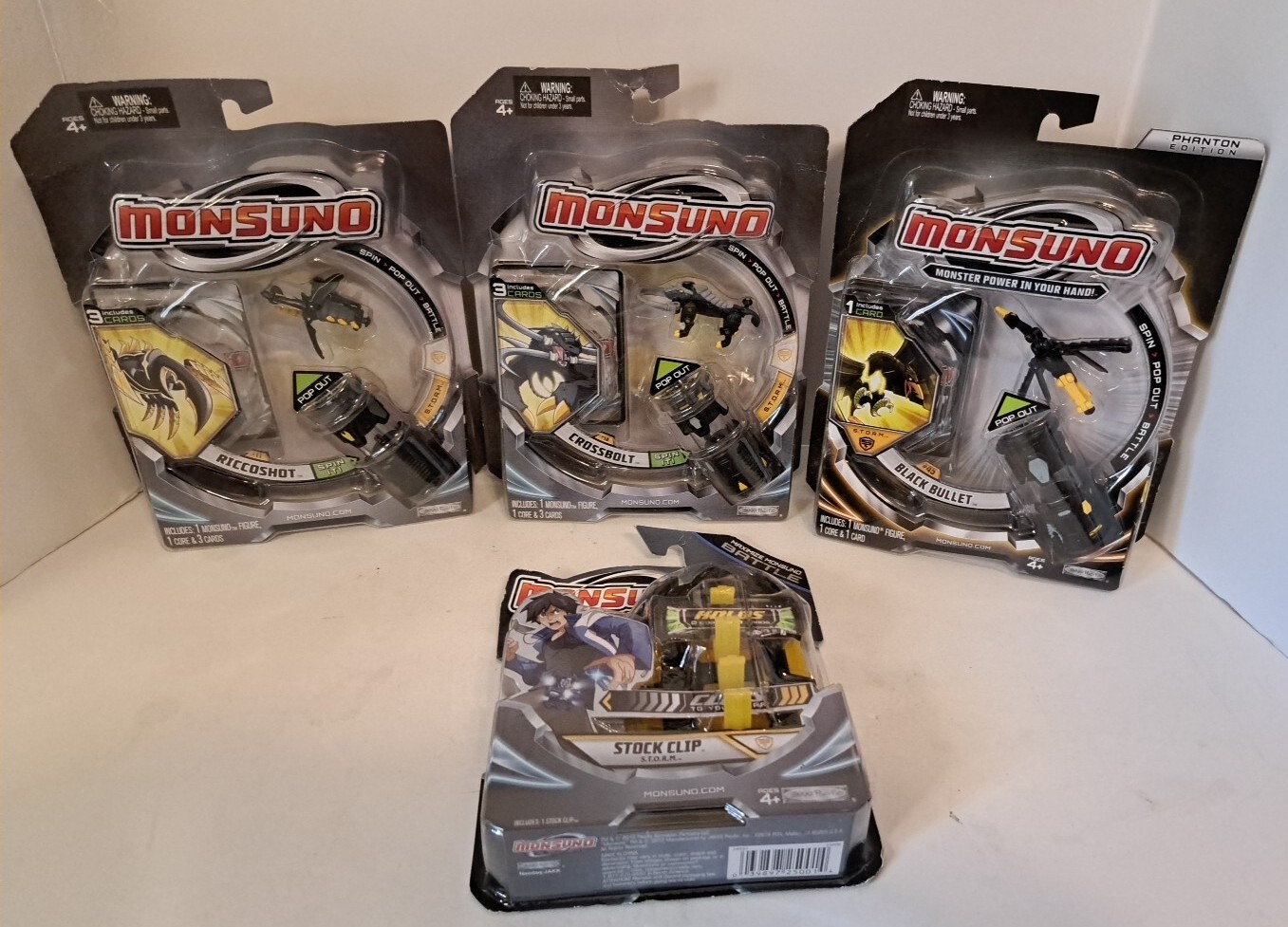 Monsuno LOT OF 4 Black Bullet Crossbolt Riccoshot Stock Clip S.T.O.R.M ...