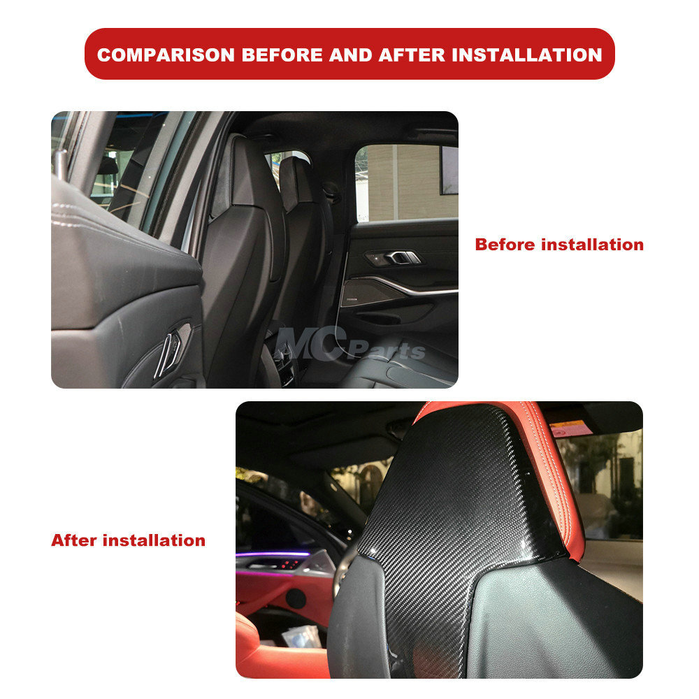 Carbon Fiber Back Seat Shell Cover Trims for BMW G80 F91 F92 F93 X3M ...