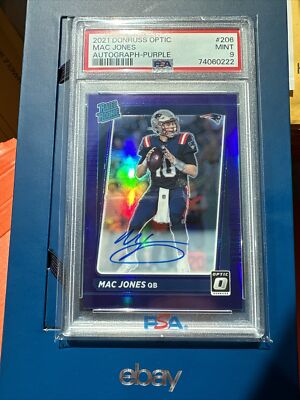 🔥 2021 Mac Jones Rookie Autograph Purple /35 Donruss Optic PSA 9 | eBay