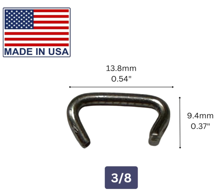 3/8 Stainless Steel Hog Rings (250 Count) Rust Proof | eBay