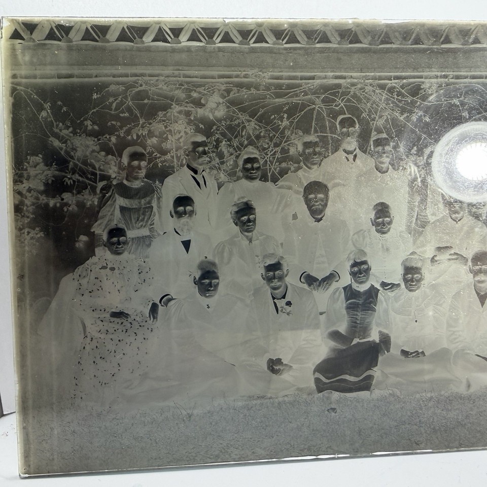 Antique Glass Dry Plate Negatives - Group Portrait Pair c.1900 ...