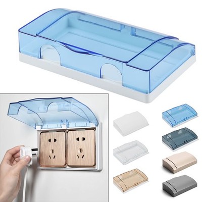 Double Sockets Socket Protector Electric Plug Cover Bathroom Supplies ...