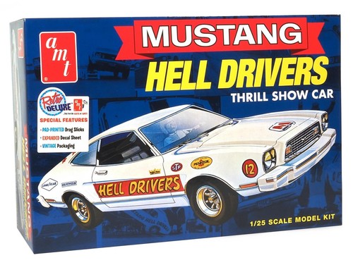 New AMT 1:25 Scale 1977 Ford Mustang Hell Drivers Model Kit AMT1475 | eBay