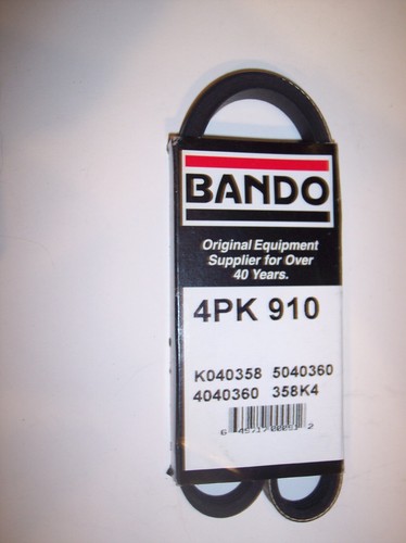BANDO Serpentine Belt 4PK910 Rib Ace Made in the USA | eBay