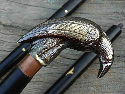 Antique Collection Antique Solid Brass Raven Head Han… - Gem