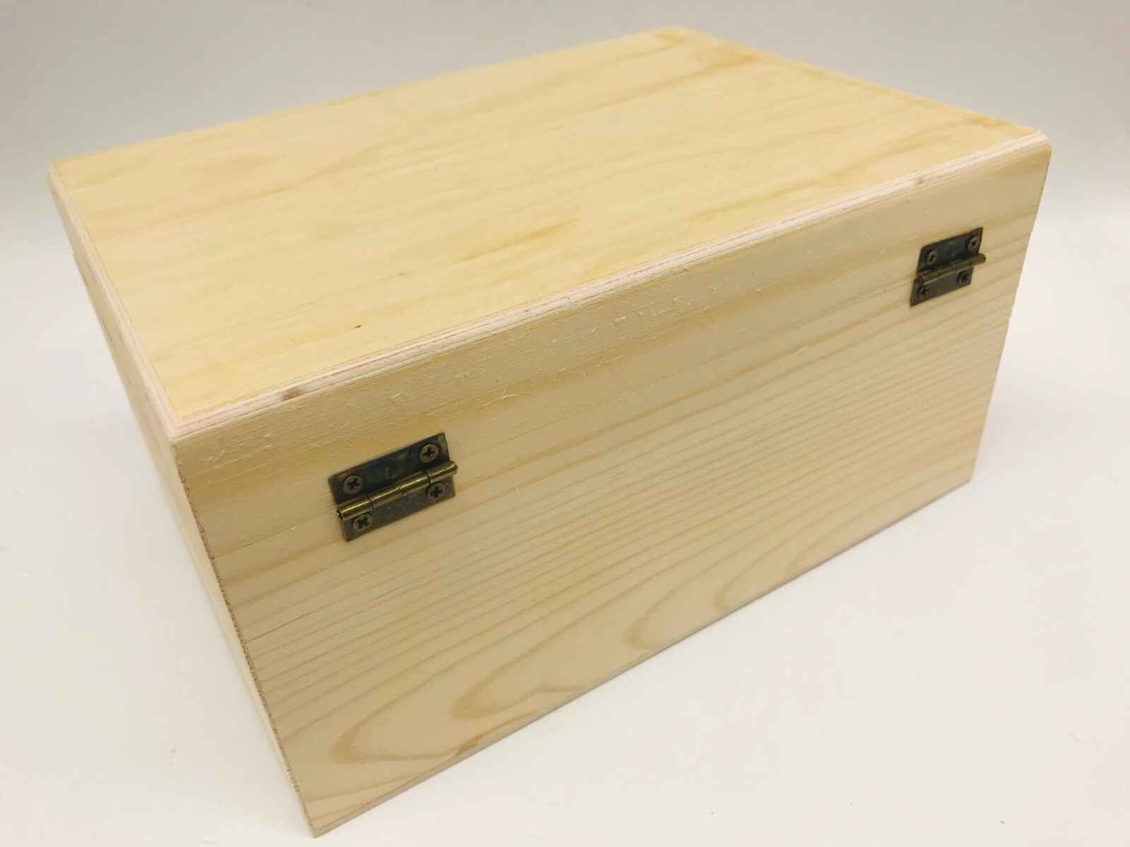 CLEARANCE Wooden Craft Box Pine Treasure Chest Storage Memory Gift ...