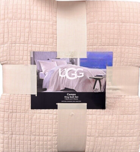 UGG Campo Quilt and Shams Set KING SIZE in Himalayan Salt Lt Pink 3 Pc ...