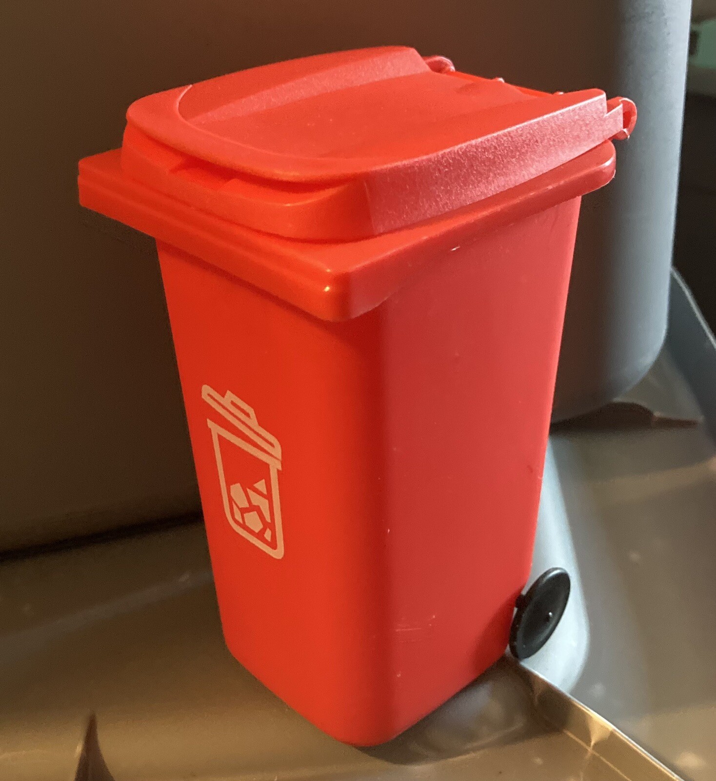 BARBIE SIZE DOLLS RED TRASH/RECYCLE CAN | eBay