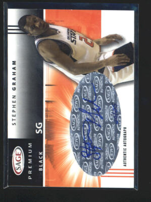 STEPHEN GRAHAM 2005/06 05/06 SAGE PREMIUM BLACK AUTOGRAPH AUTO RC #20/ ...