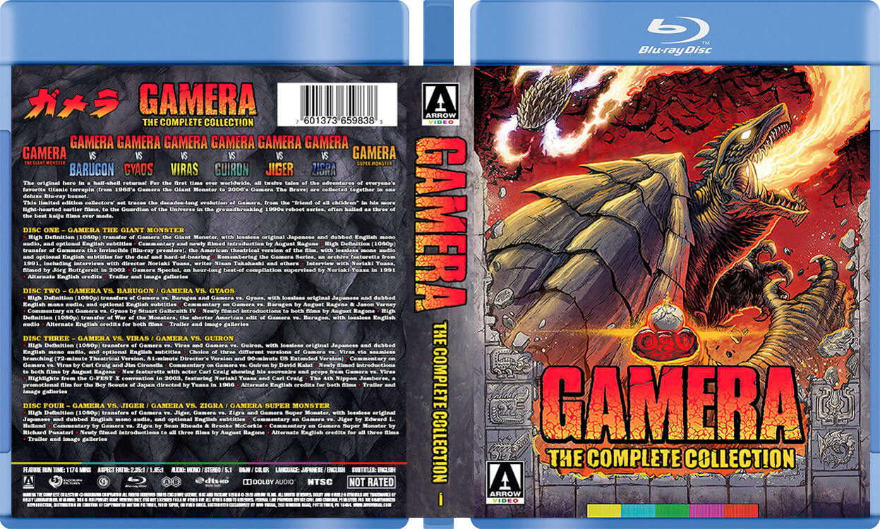 Gamera The Complete Collection - Custom Blu-ray Covers W/ Empty Case ...