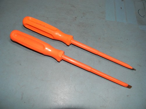 TWO - Sibille Electric IS18 1/4" Tip FLAT Screwdriver 1000V Insulated ...