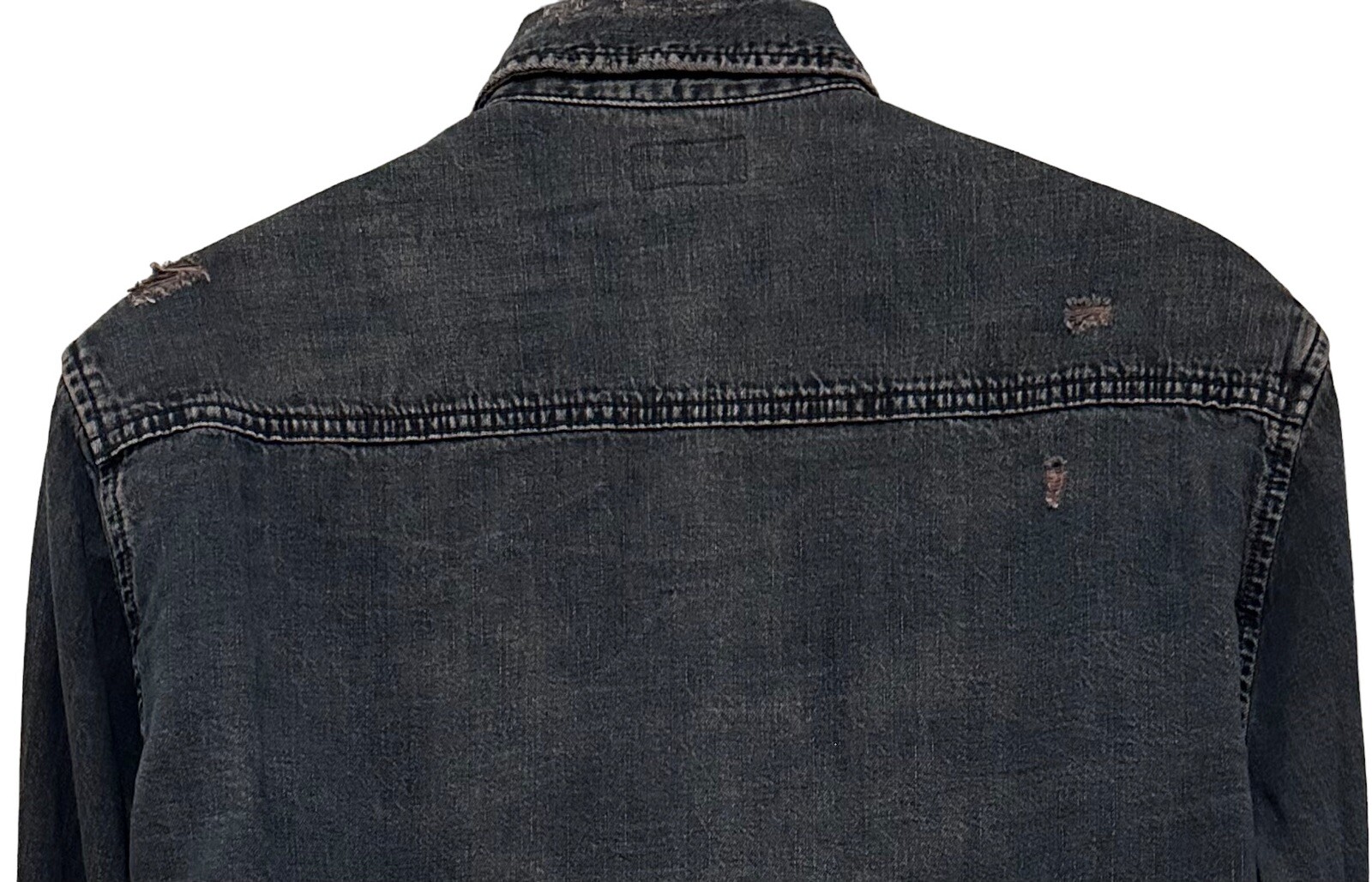 True Religion Mens Western Shirt CARTER Distressed De… - Gem