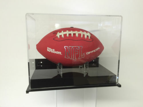 MINI football display memorabilia case with wall mount base | eBay