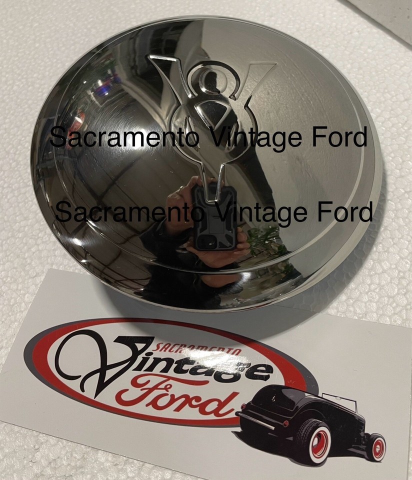 1934 Ford Hub Cap V8 Polished Stainless | eBay