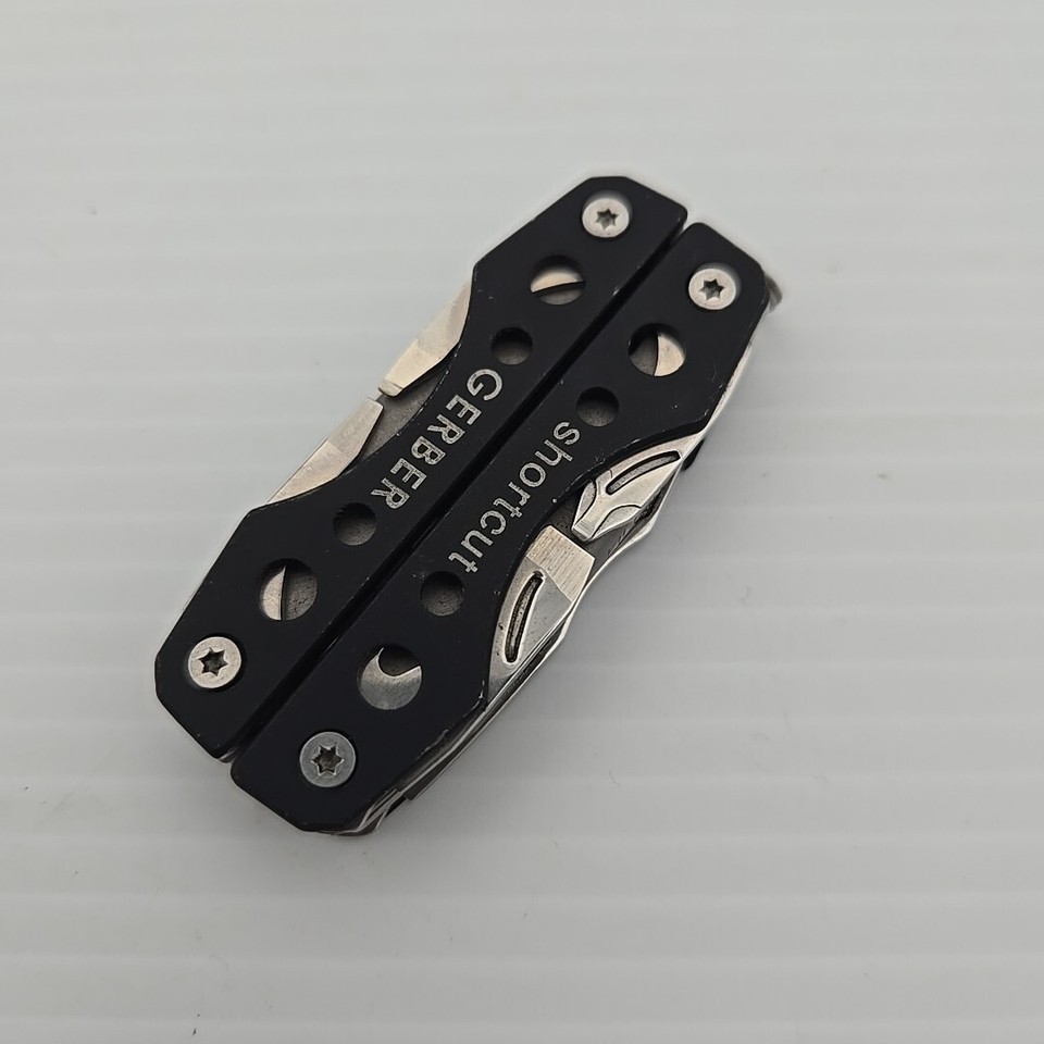 Gerber Shortcut Black Mini Scissor Multitool Keychain Knife EDC ...