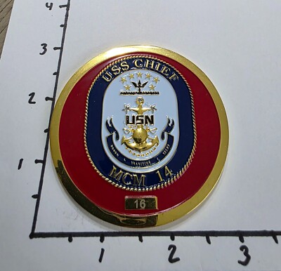 USS CHIEF MCM 14 COMMAND MASTER CHIEF CHALLENGE COIN | eBay