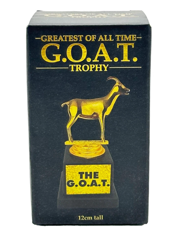 G.O.A.T. Trophy - Greatest of all Time - Funny Novelty Golden Award ...