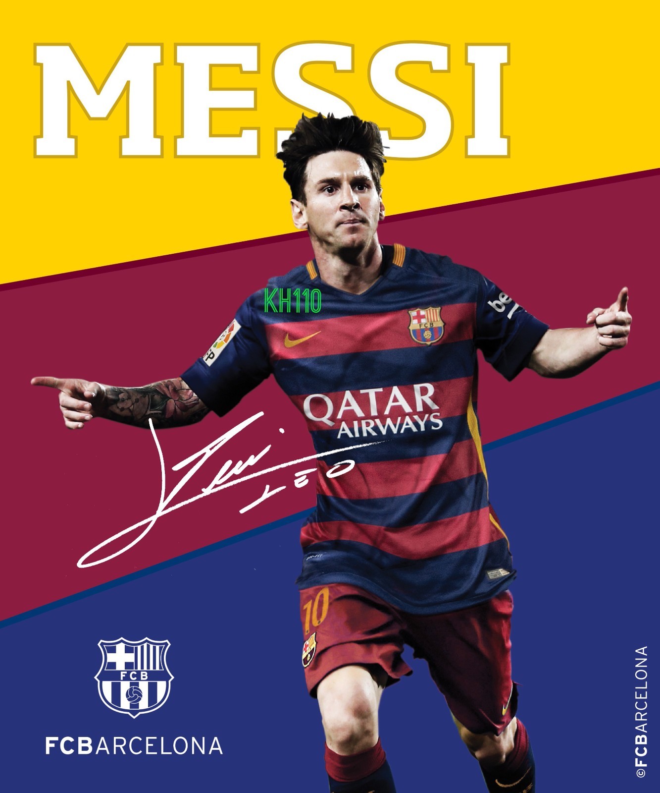 Lionel Messi Fc Barcelona Sherpa Lining Throw Blanket 50"x 60" Running ...