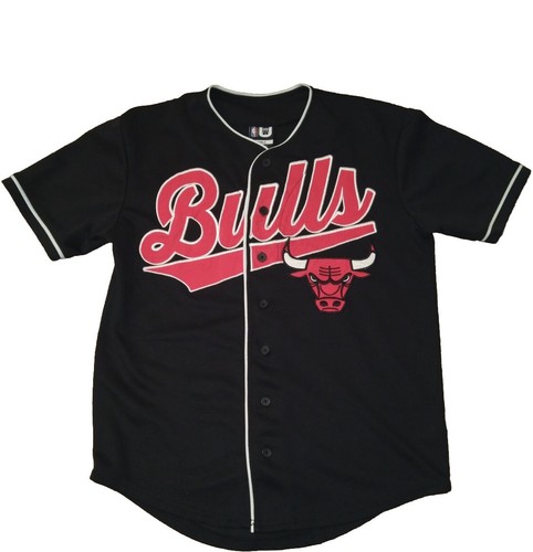 Official CHICAGO BULLS #66 Sewn On Button Up Baseball Jersey Men's ...