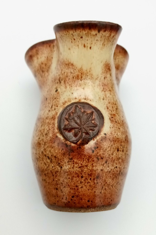 Pottery Syrup Small Pitcher, Maple Leaf Embossed, Stamped "Maine" and ...