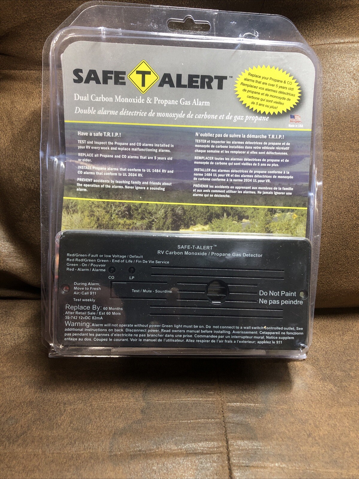 MTI Industry Safe-T-Alert 35-742-BL CO/LP Dual Alarm Propane Carbon ...