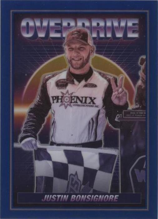 2023 Panini Chronicles - Overdrive Justin Bonsignore #19 Blue Prizm ...