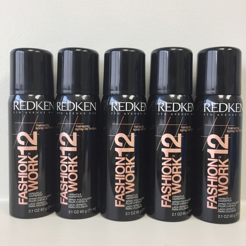 5 CANS REDKEN FASHION WORK 12 HAIR SPRAY 2.1 OZ TRAVEL SIZE | eBay
