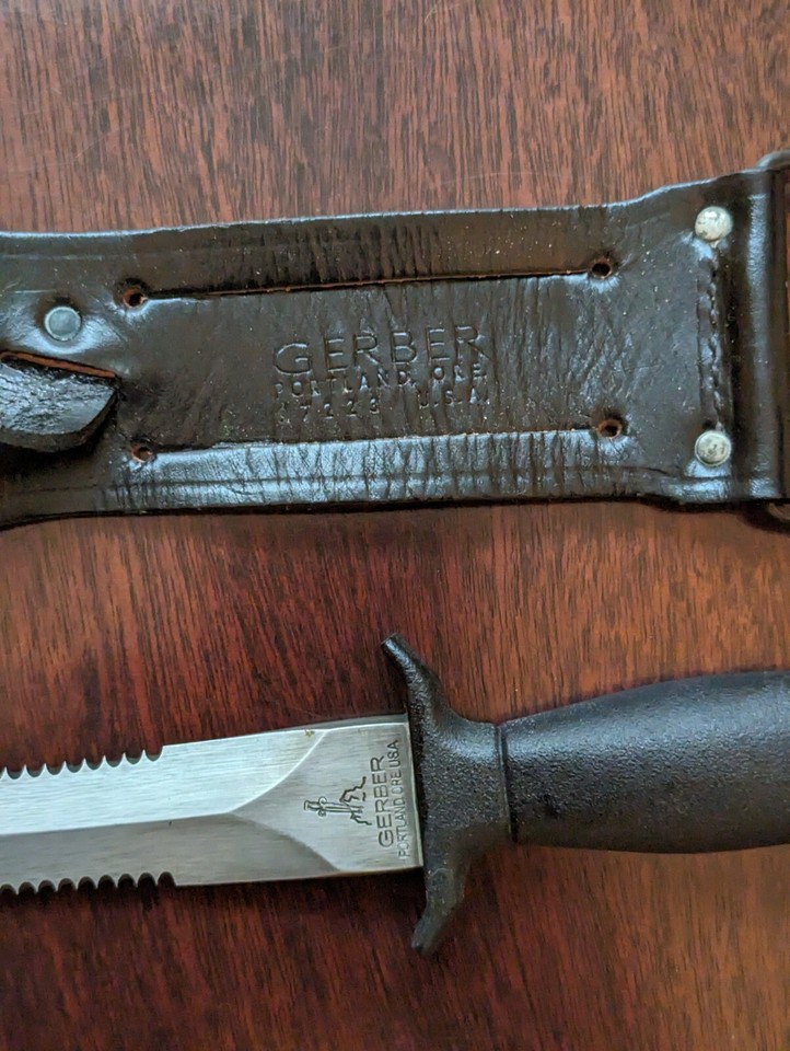 Gerber Mark 2 serial number 72794 serrated blade Black Sheath | eBay