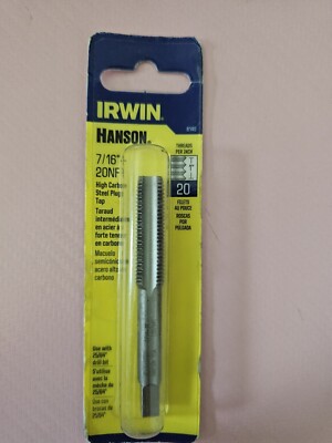 HANSON 8140 Irwin- High Carbon Steel Plug Tap- 7/16 - 20NF---- CF | eBay