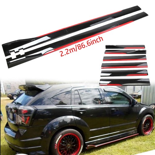 87" Red Line Side Skirt Extension Rocker Panel Lip For Dodge Caliber ...