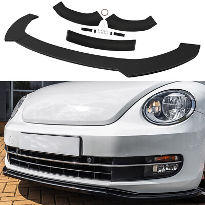 For Volkswagen VW Beetle Gloss Black Front Bumper Lip Splitter Spoiler ...
