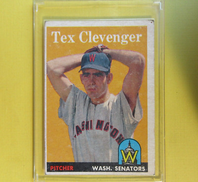TEX CLEVENGER 1958 VINTAGE Topps #31 Washington Senators | eBay
