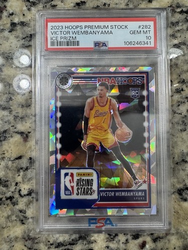 Victor Wembanyama 2023-24 Premium Stock ICE PRIZM Rising Stars #282 PSA ...