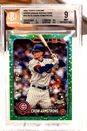 PETE CROW-ARMSTRONG 2024 Topps Chrome Green Sonar Refractors rookie RC ...