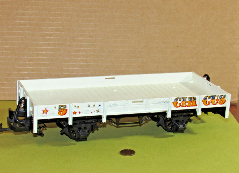 2 BRUDAR / LGB G scale CIRCUS FLAT CARS for Model Train Layouts ...